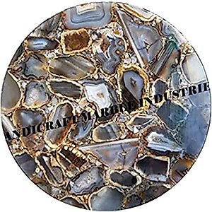 Natural Agate Stone Round 39" x 39" Inch Dining Table Top, Natural Agate Round Coffee Table Top, Natural Agate Stone Round Centre Table Top, Grey Agate Geode, Piece Of Conversation, Family HeirLoom