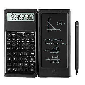 Scientific Calculators，Lvesunny Multifunctional Scientific Calculator with Notepad, 10-Digit Large Screen, Perfect School Supplies for Students, Ideal for Basic Math Learning(Black)