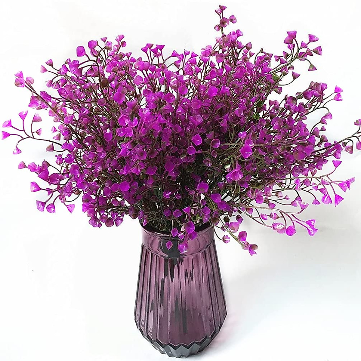 LOVENIMEN Artificial Chrysanthemum Flowers, Real Touch Silk Daisy Plastic Plants Home Decorations for Bridal Wedding Bouquet Bunches Hotel Party Garden Floral Décor Purple 4pack