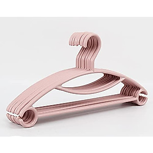 IDHYA Clothes Rack Thickened markless Drying Rack Home Student Dormitory Non-Slip Clothes Brace with Hook Clothes Rack Nordicpink