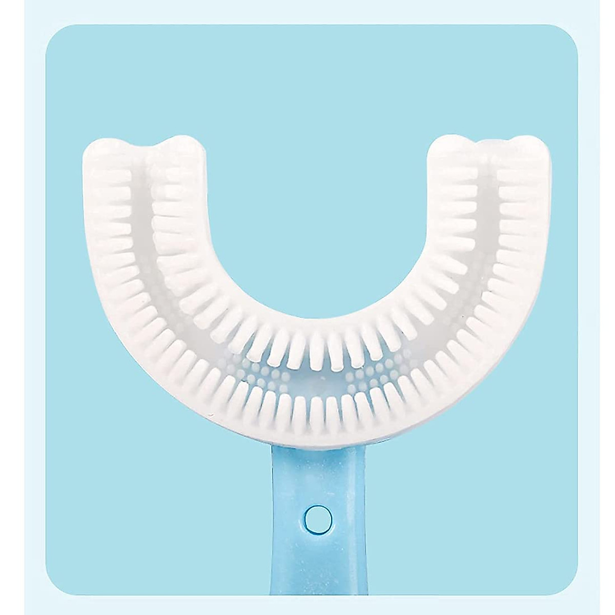 Pritbon 4Pcs Children's U-Shape Toothbrush for 360degree Thorough Cleansing, Heart/Oval U Shape Toothbrush for Kids 0-12 Years Old