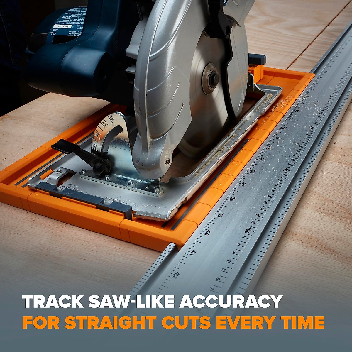 BORA NGX Saw Plate RT Circular Saw Guide, For Straight Cuts, designed for use with Bora NGX and WTX Clamp Edge System, Adjustable to fit most Circular Saws 546001