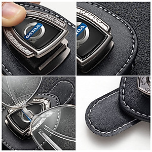 Sunglasses Holder for Car Visor,Clip-on Glasses Holder Car Glasses Holder Visor Sunglasses Clip for Car with Logo Compatible with Volvo XC40 XC60 XC90 V90 V60 S90 S60 2016-2020 2021 2022,Black