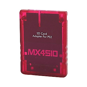Memory Adapter for PS2, MX4SIO(Memory Expansion for SIO) SIO2SD Memory Adapter Replacement Memory Reader for PS2 Fat Console(Red)