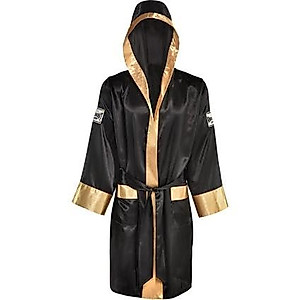 Amscan Black & Gold Satin Boxing Robe (Adult Size) 1 Pc. - Reusable & Washable Soft Satin Robe, Perfect for Halloween Costume, Cosplays, Costume Parties, Pretend Play & More