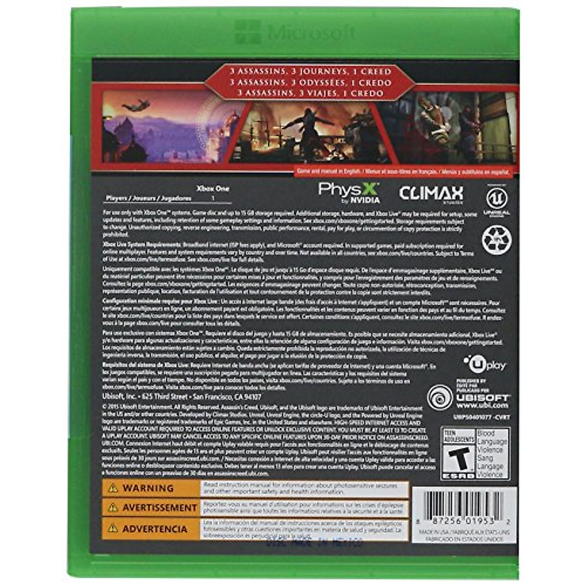 Assassin's Creed Chronicles - Xbox One Standard Edition