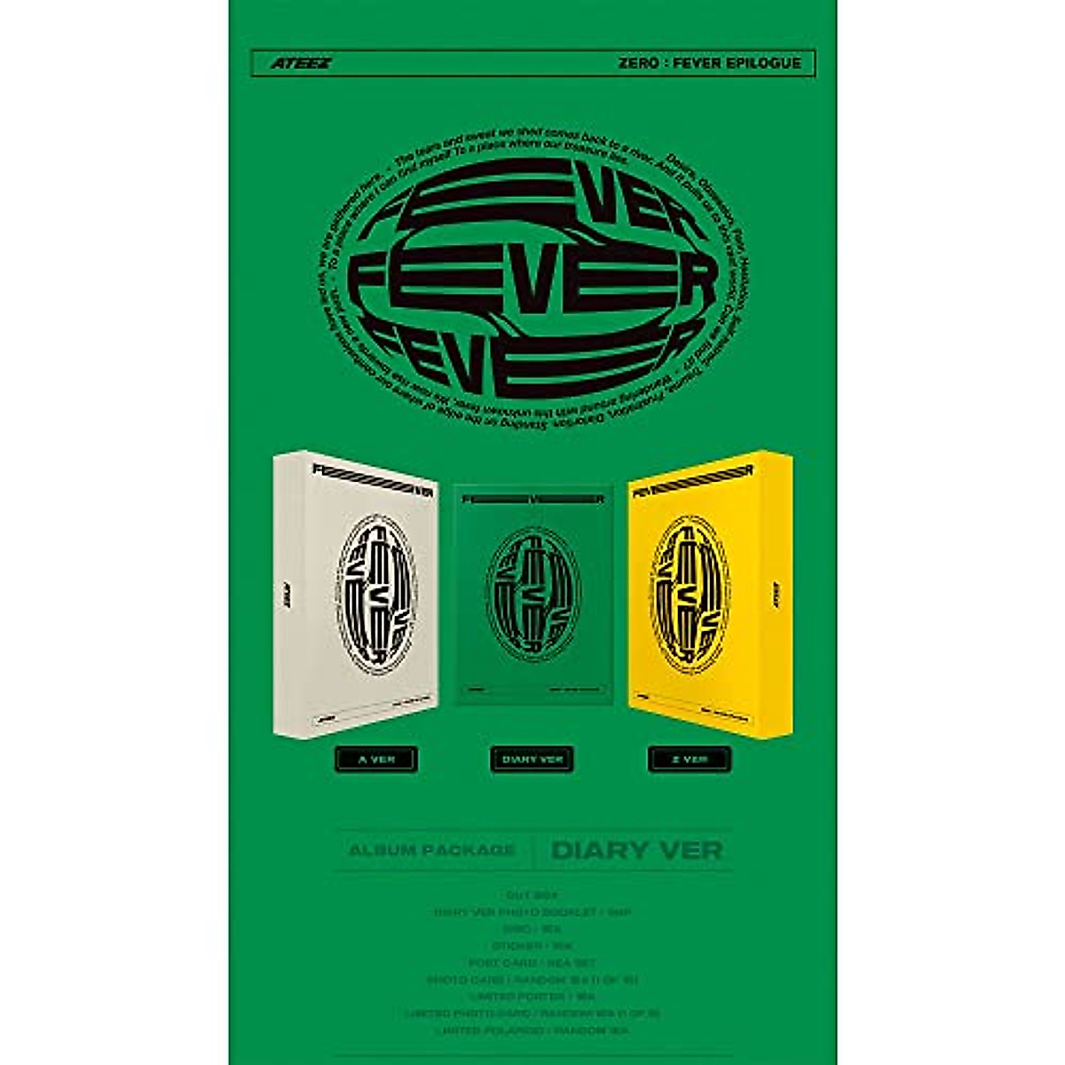 ATEEZ - ZERO : FEVER EPILOGUE Album Diary Version (Folded Poster) (Ateez-FevEpi)