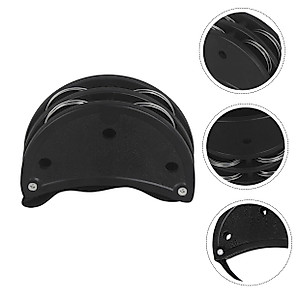 MILISTEN Foot Tambourine with Steel Jingles Cajon Box Drum Companion Accessory Foot Shaker Teaching Toys for Hand Percussion Instruments Black
