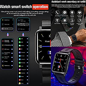 ANIHC Smart Watch, Fitness Tracker with Heart Rate Monitor, Activity Tracker with 1.54 Inch Touch Screen, IP67 Waterproof Pedometer with Sleep Monitor, Step Counter for Women and Men (Black)