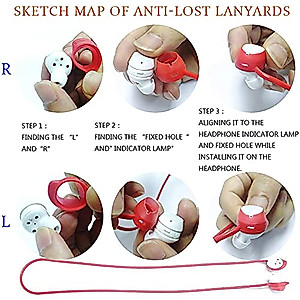 Anti-Lost Strap Silicone Neck Hanging Rope Fit for Samsung Galaxy Buds 2019 Headset Waterproof Sports Accessories (Blue)