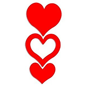 3-Way Heart Tanning Stickers 50 Count