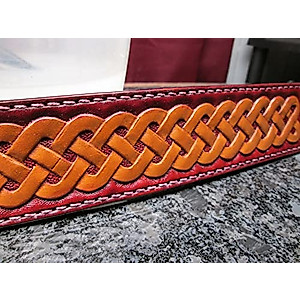 Dog Large Endless Knot Collar, Dog Lover Handstitched Collar, Padded Leather Dog Collar, Dog Collar Handmade Leather