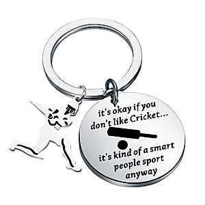 Gzrlyf Cricket Keychain Cricket Player Gifts Funny Cricket Gifts for Cricket Lovers Cricket Theme Gifts for Cricket Coaches (smart sport Cricket)