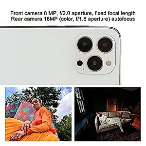 Asixxsix I13 Pro Max,6.1inch Android 11 4GB RAM 32GB ROM MTK6889 Deca Core Dual SIM Unlocked Cell Phone with 6800mAh Battery,8MP 16MP Cmaera,Face ID,WIFI,Bluetooth and FM 1440x3200 HD Unlocked(US)