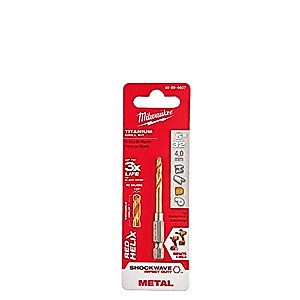 Milwaukee Electric Tool 48-89-4607 48-89-4617 Impact Drill Bit, 5/16" Diameter x 4.37" L, 2-39/64" 35 Degree Helix Flute, 1/4" Hex Shank
