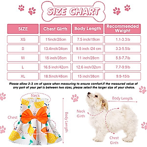 5 Pieces Dog Clothes Girl Dog Dresses Small Floral Puppy Dresses Pet Dog Princess Bowknot Dress Cute Doggie Summer Outfits for Yorkie Female Cat Small Pets, 5 Styles(Cute Style,X-Small)