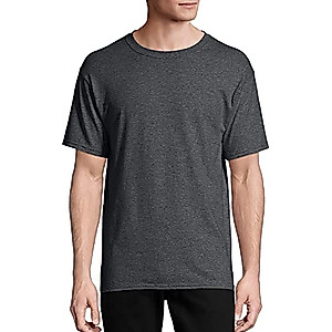 Hanes Men's Essentials Short Sleeve T-shirt Value Pack (4-pack),charcoal heather,SMALL