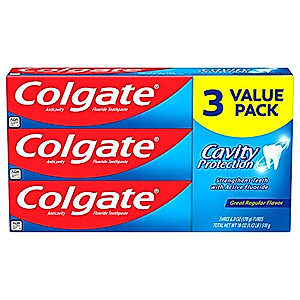Colgate Cavity Protection Toothpaste With Fluoride, 6 Oz, Pack of 3