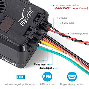 Flysight Black Mamba 5.8Ghz FPV Video Transmitter 40CH Wireless Audio Video FPV Vtx Transmitter for RC Drone MultiTotor Quadcopter (SMA ANT 6-28V,NOT for Gopro)