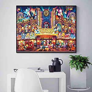 GAGMKXN 5D Diamond Painting Paint by Numbers Kits for Adult,Cartoon Park Round Full Drill Crystal Rhinestone Embroidery Cross Stitch Arts Craft Canvas Supply DIY Gift for Home Wall Decor(16"X12")