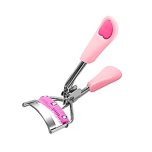 Eyelash Curler Stainless Steel with Brush Mascara Muffle False Eyelashes Accessory Best Professional Tool for Lashes Curls Pinkiou