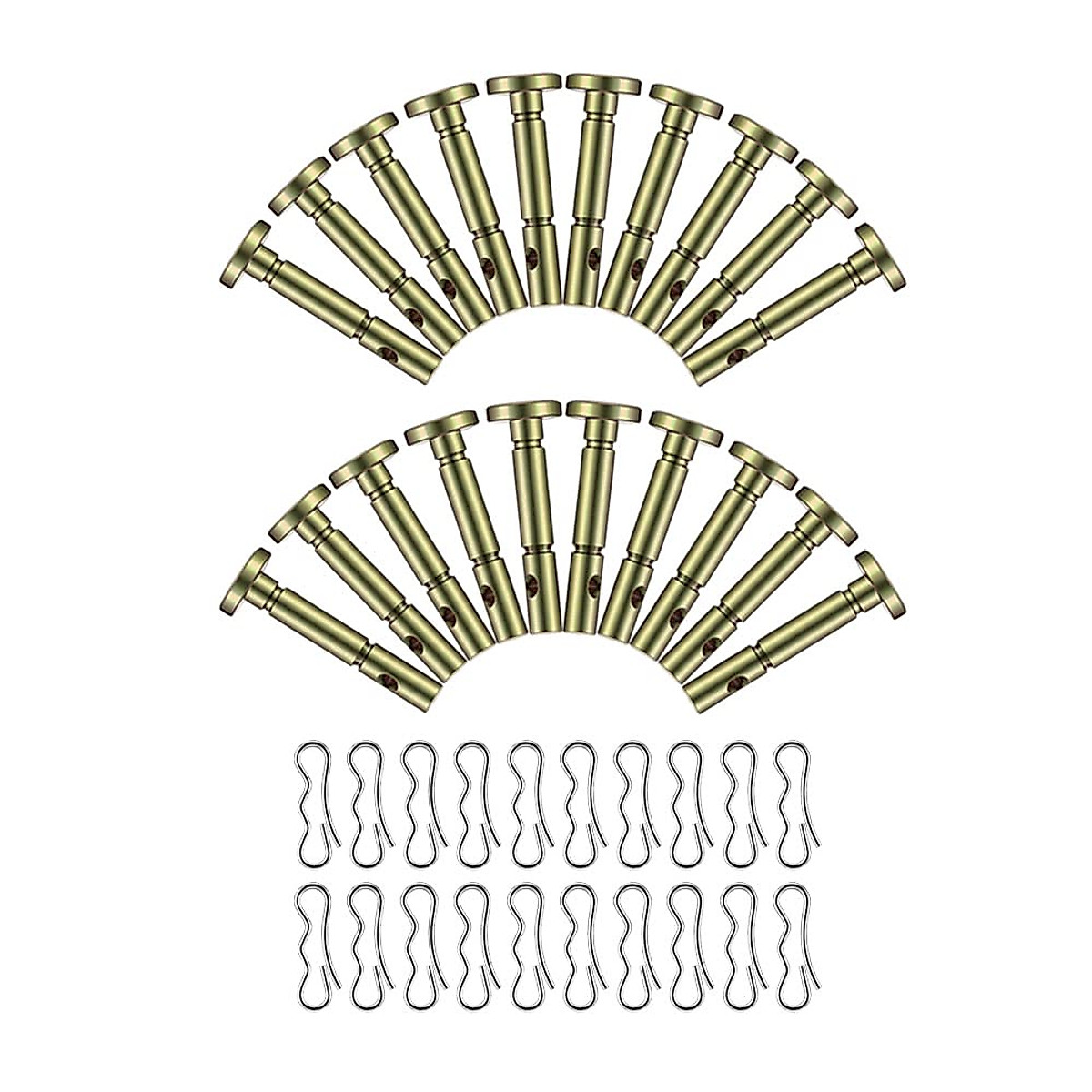 20 pcs 738-04155 Shear Pins + 20 pcs 714-04040 Cotter Pins for Replacement 1/4" x 1-7/8" Snowblower Shear Pins, Compatible with MTD Cub Cadet Craftsman Troy-Bilt 80-019, Fits 2007 and After