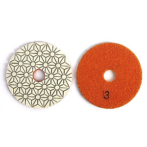3 Step Diamond Polishing Pads 4-Inch for Granite Marble Quartz Engineered Stone