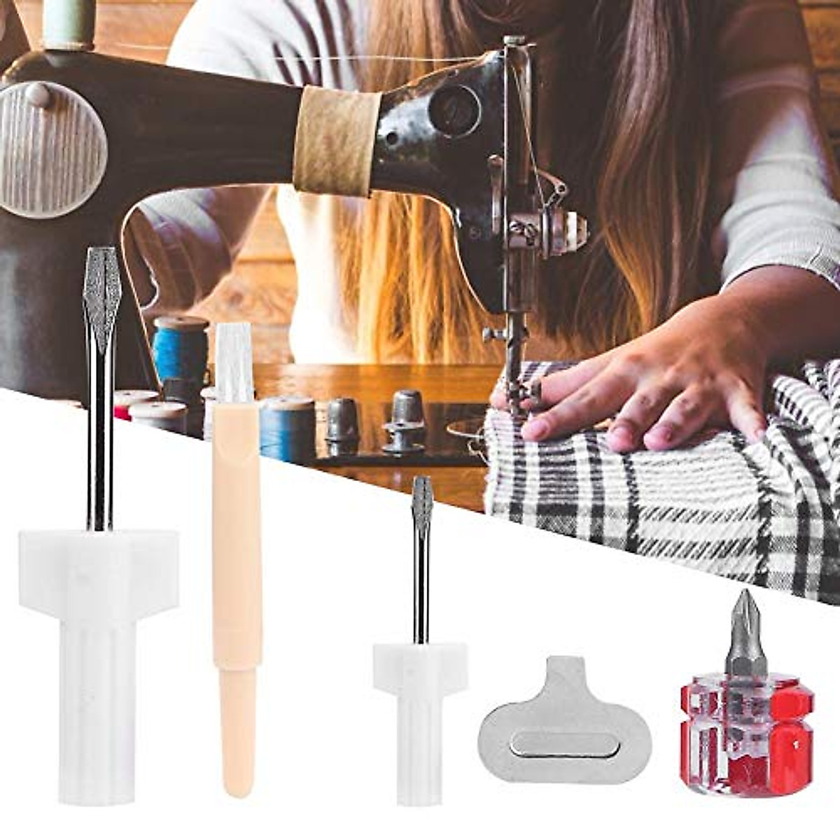 Sewing Machine Repair Kit 5Pcs/Set Sewing Screwdriver Thread Removal Tool Household Sewing Machine Repair Accessories for Sewing Machines needle Plate Repair Accessories