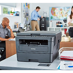 Brother Compact Monochrome Laser Printer, HLL2395DW, Flatbed Copy & Scan, Wireless Printing, NFC, Cloud-Based Printing & Scanning, Amazon Dash Replenishment Enabled (Renewed)