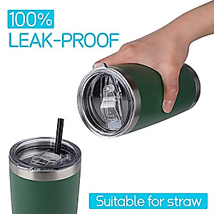 20 oz Tumbler Lids 2 Replacement Lids Compatible for YETI 20 oz Stainless Steel Tumblers Travel Cup Coffee Mug, Spill-proof Lids Fits OF Inner Diameter 3.2 to 3.23 INCH Tumbler