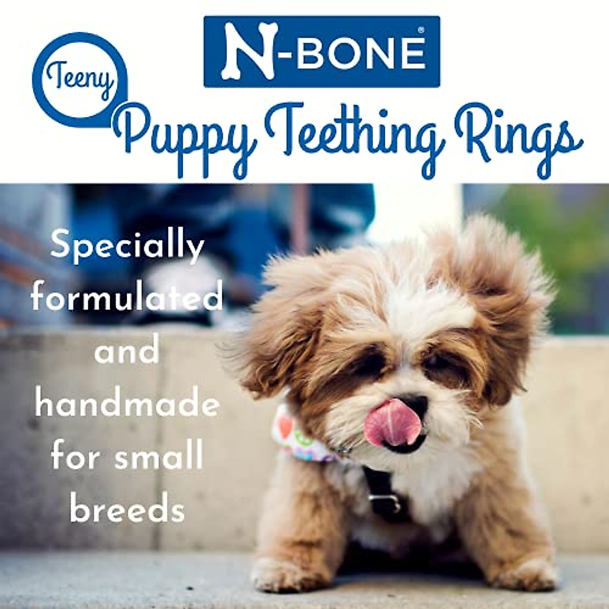 N-Bone Teeny Puppy Teething Rings Chicken Flavor 7 Count / 4.6oz