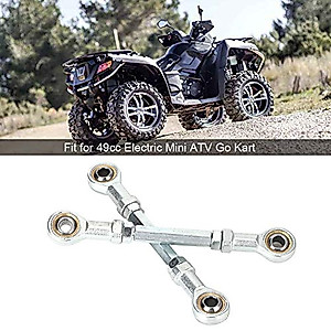Aramox 2pcs 150mm -170mm 8mm Steering Tie Rod Kit Ball Joint Motorcycle Steering Column Joint Steering Tie Rod for 49cc Electric Mini ATV Kart