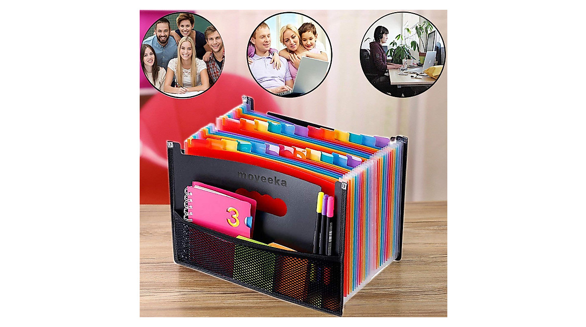 24 Pocket Expanding File Folder for A4 & Letter Documents
