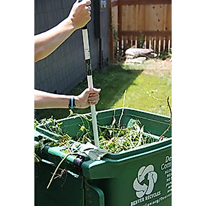 TAMP-IT Touchless Trash Compactor Tool, 12" x 5",Reduce the Number of Trips to the Trash Bin and the Number of Plastic Bags in the Landfill, Perfect for Kitchen, Office, and Bed Room Trash Cans