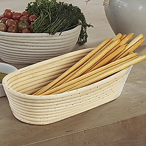 The Lucky Clover Trading Artisan Collection Long Proofing Basket, Natural