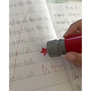 Pack of 4 Sorted Teacher Stamp BOYIDEW Self-Inking Rubber Stamps Pre-Inked Review Photosensitive Star Stamps for Teachers Education Grading