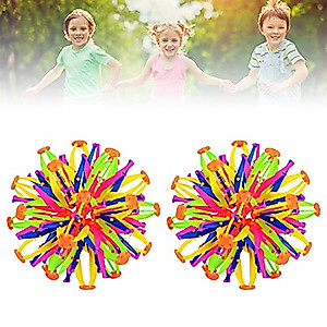 AGSIXZLAN 2pcs Breathing Ball Magic Expandable Ball,Colorful Hand Catch Expansion Ball for Kids Adult,Expanding Ball Toy Sphere Ball,Stress Relief Anti Anxiety Toy