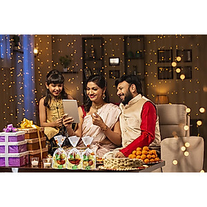 120PCS Diwali Bags Diwali Goodie Cellophane Treat Bags Festival of Lights Candy Bags Deepawali 3 Styles Happy Diwali Words Plastic OPP Bags with Twist Ties for Diwali Gifts Party Decoration Supplies