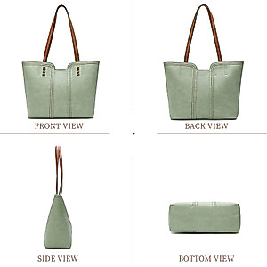 Montana West Tote Bag for Women Top Handle Satchel Purse Oversized Shoulder Handbag Hobo Bags Green Christmas Gift MWC-118GN