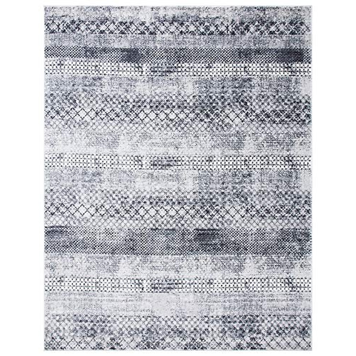 SAFAVIEH Amelia Collection 10' x 14' Grey/Ivory ALA761F Rustic Tribal Distressed Non-Shedding Living Room Bedroom Dining Home Office Area Rug