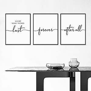 Maybe Some Things Last Forever After All, Master Bedroom Sign, Bedroom Wall Art, Master Bedroom Decor, Above Bed Art, Rustic Farmhouse Sign, Gift For Wedding, UNFRAMED 11x14inch