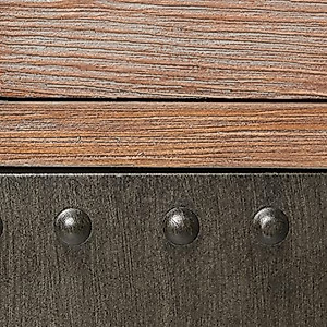 ACME Gorden Desk - 92325 - Weathered Oak & Antique Silver
