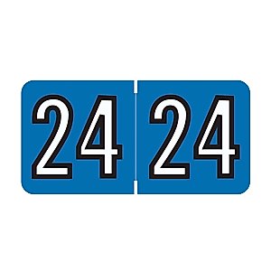 2024 Year Labels, Doctor Stuff 2024 Chart Stickers, Blue/Black Color Coded, Barkley FYCPM Style, USA Made Year Stickers for End Tab File Folders, 500/Roll, 1 Roll, 3/4" x 1-1/2"