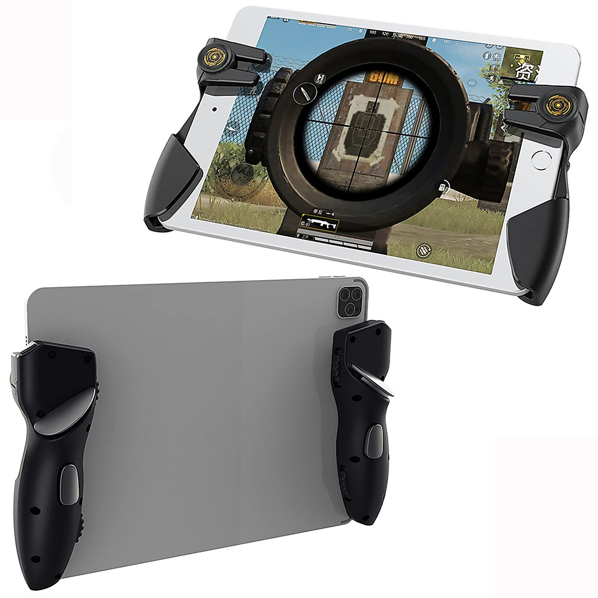 HUAYUWA Tablet Game Joystick Trigger Handle 6 Finger L1R1 Shooter Fire Aim Button Controller Fits for iPad Android Tablet PUBG Game Accessories