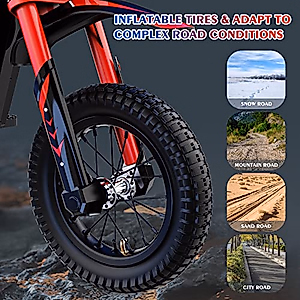 EVERCROSS EV12M Electric Dirt Bike,300W Electric Motorcycle,15.5MPH & 9.3 Miles Long-Range,3-Speed Modes Motorcycle