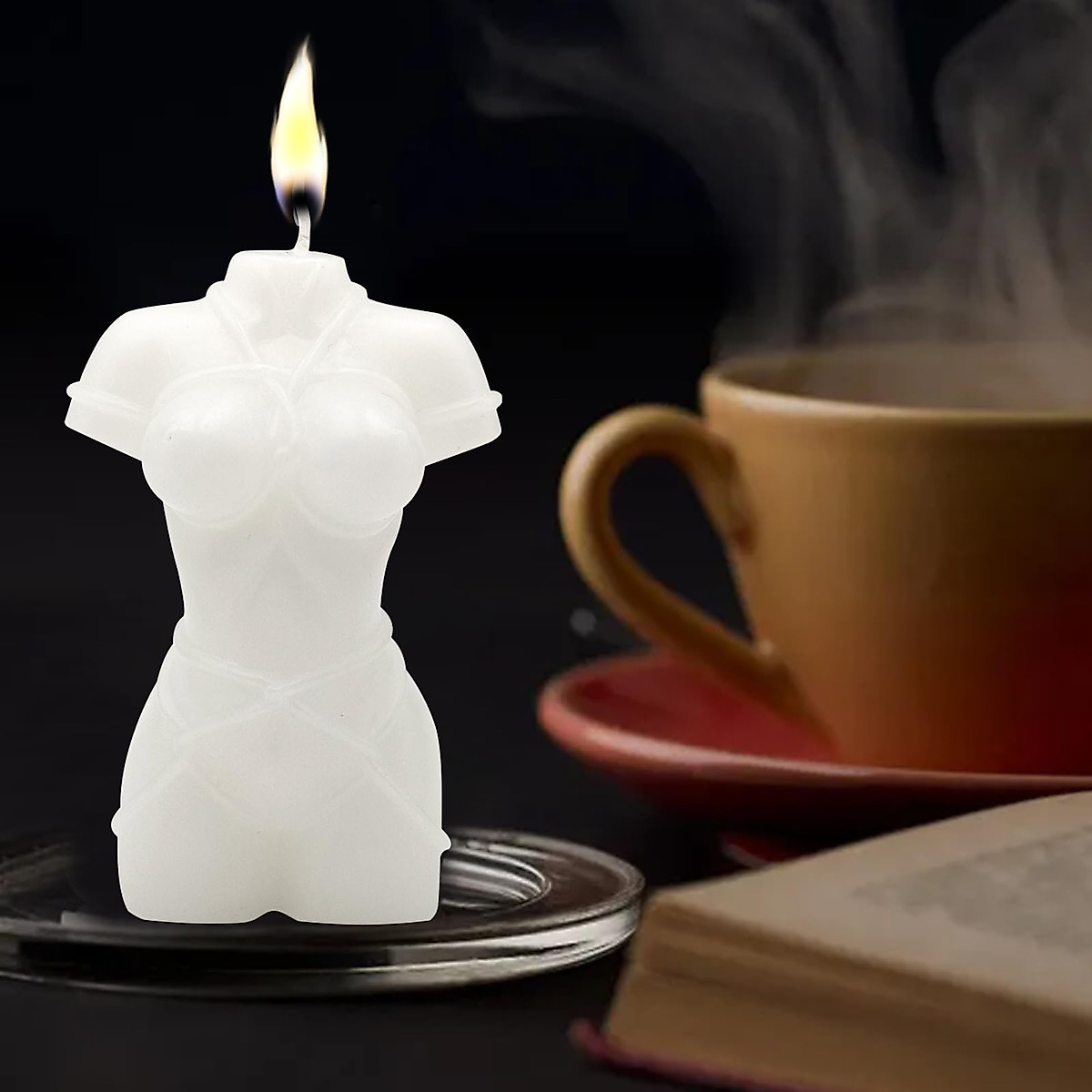 2 PCS Body Shaped Candle, Female Body Candle Woman S&M Torso Sexy Candles for Living Room Bedroom Bathroom Home Table Aesthetic Decoration Christmas, Soy Wax Scented Candle Scented