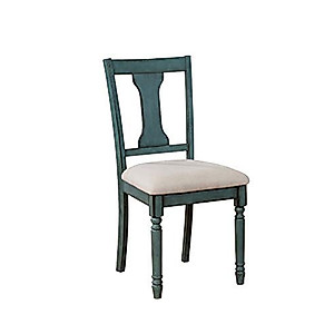 Powell Furniture Willow, Teal Blue, Set of 2 Side Chair,