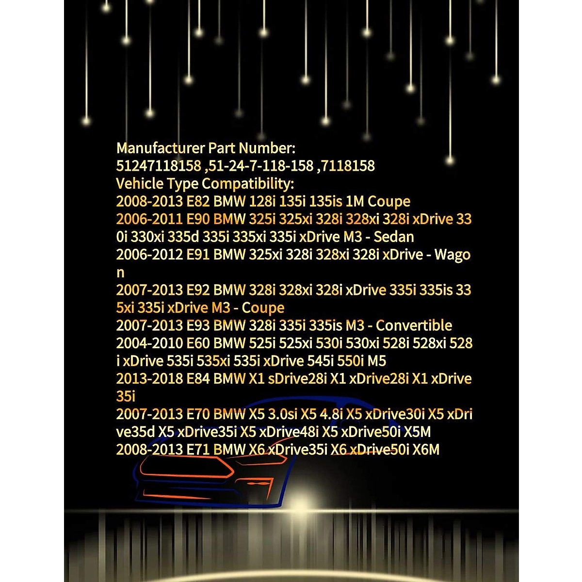 Trunk Lid Lock Release Push Button Handle Switch for BMW Series 1 Series 3 Series 5 X6 X5 X1 E60 E90 E91 E92 E93 E70 E71 Replace 51247118158 51-24-7-118-158 7118158