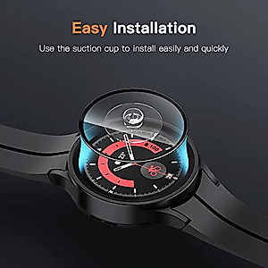 JETech Screen Protector for Samsung Galaxy Watch 5 Pro 45mm, Full Coverage Tempered Glass, HD Clear, 3 Pack