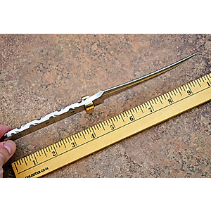 Whole Earth Supply Upswept Skinner 1095 High Carbon Steel Knife Blank +Brass Finger Guard for Custom Making Knives Blade Blades Blanks Hunting